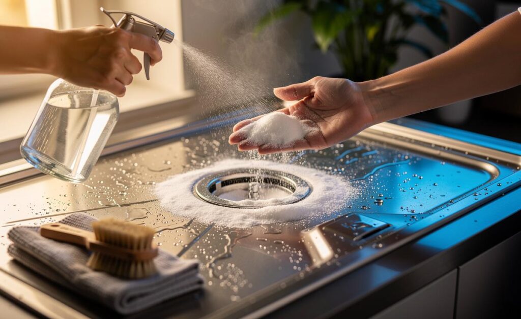 How to Clean Your Kitchen Sink Naturally With Vinegar and Baking Soda ...