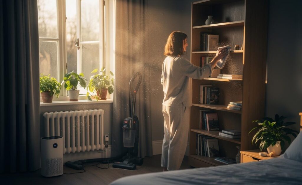 Early morning dusting phenomenon: how timing transforms your room’s ...